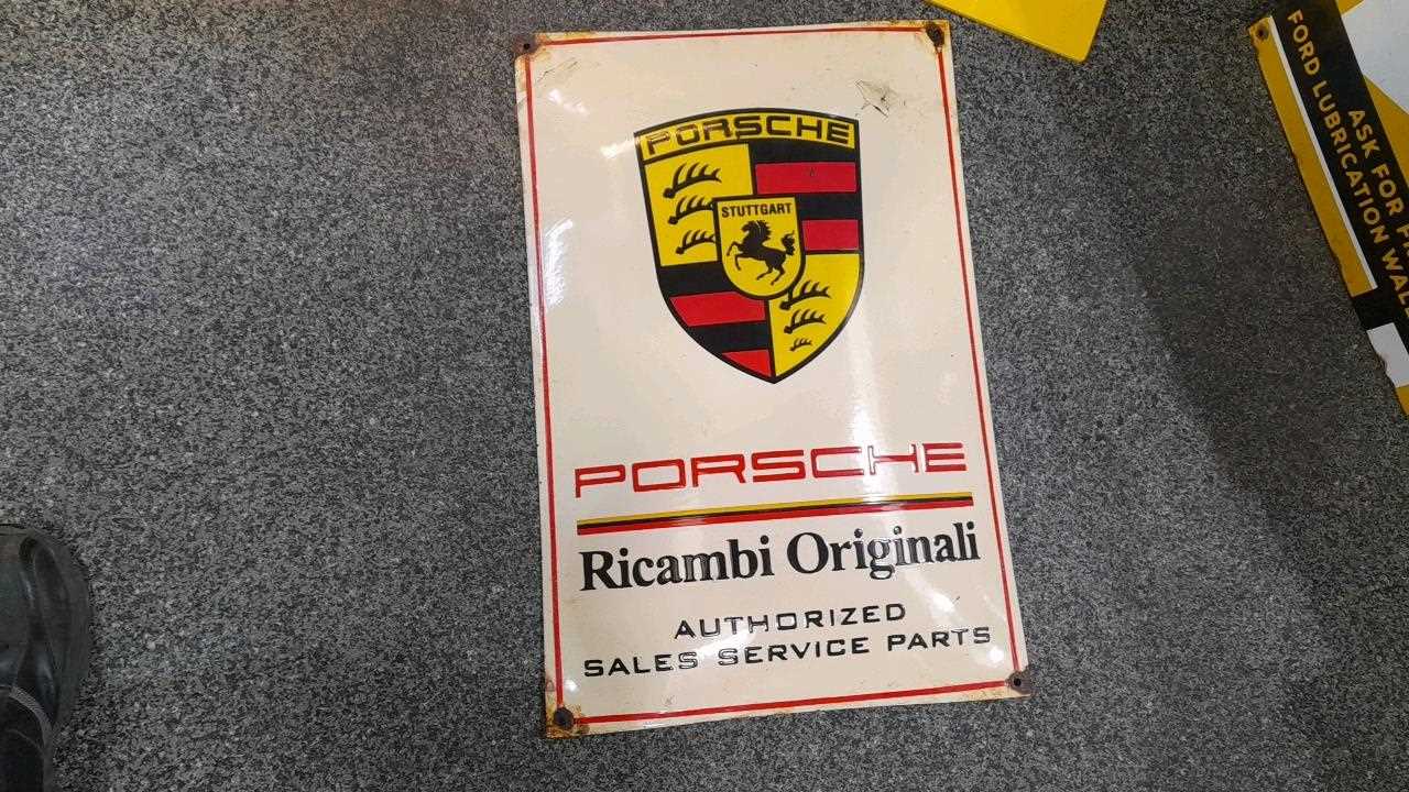 Lot 29 - PORSCHE ENAMEL SALES SERVICE SIGN