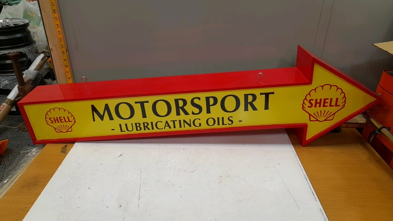 Lot 607 - SHELL MOTOR SPORT LUBRICATING OILS DOUBLE