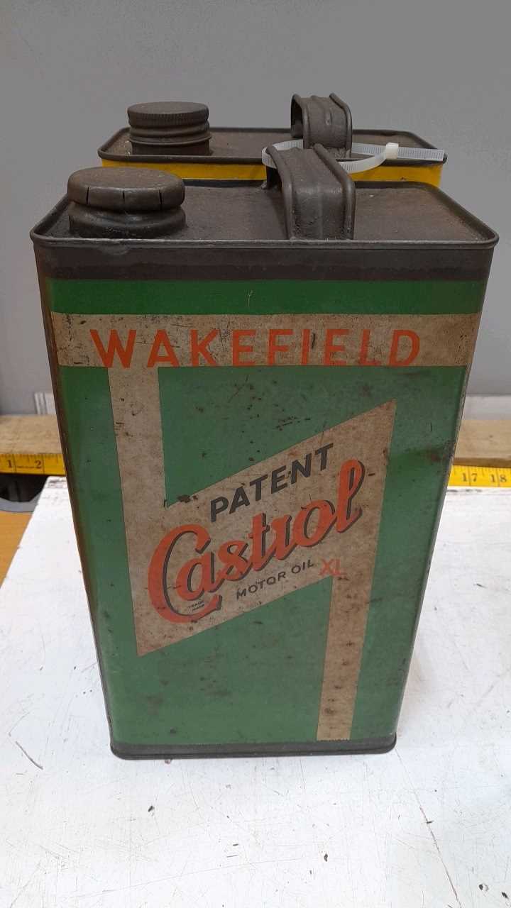 Lot 133 - 2X 5 L MOTOR OIL TINS AND 1X QUART TIN