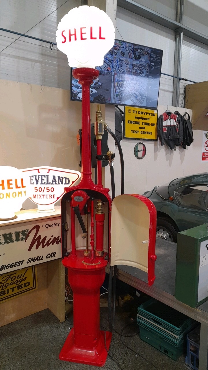 Lot 274 - GILBERT & BARKER 1940's FAT LADY FUEL PUMP