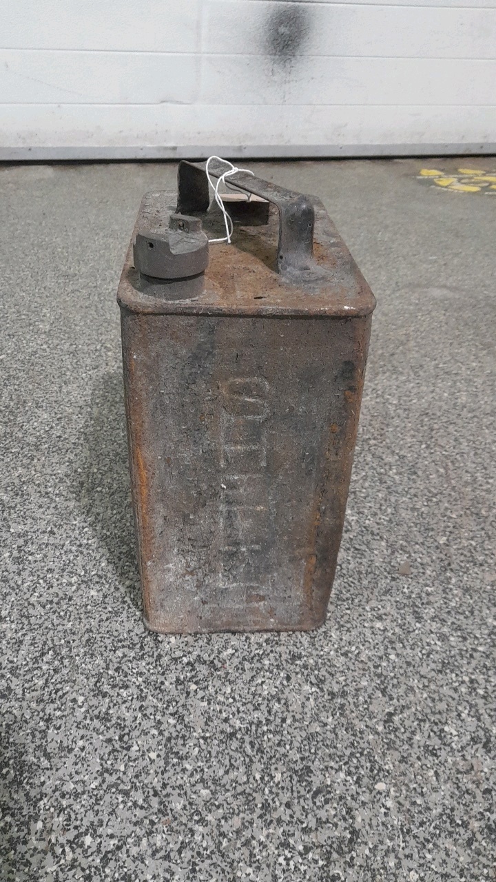 Lot 604 - SHELL AVIATION SPIRIT BLACK PETROL CAN