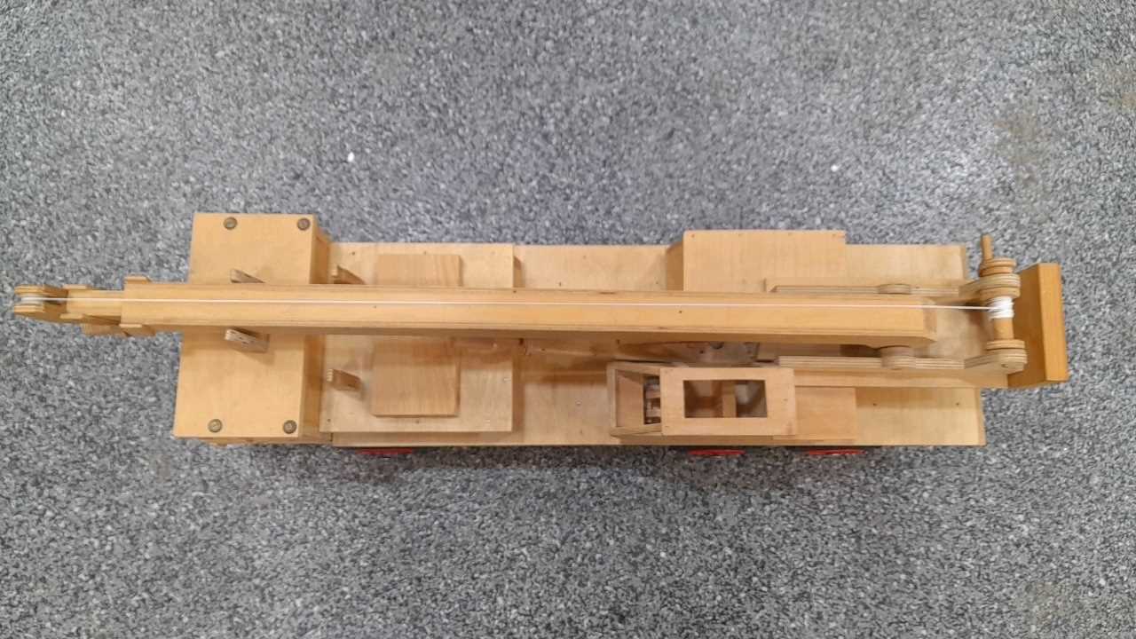 Lot 591 - WOODEN CRANE HAND MADE
