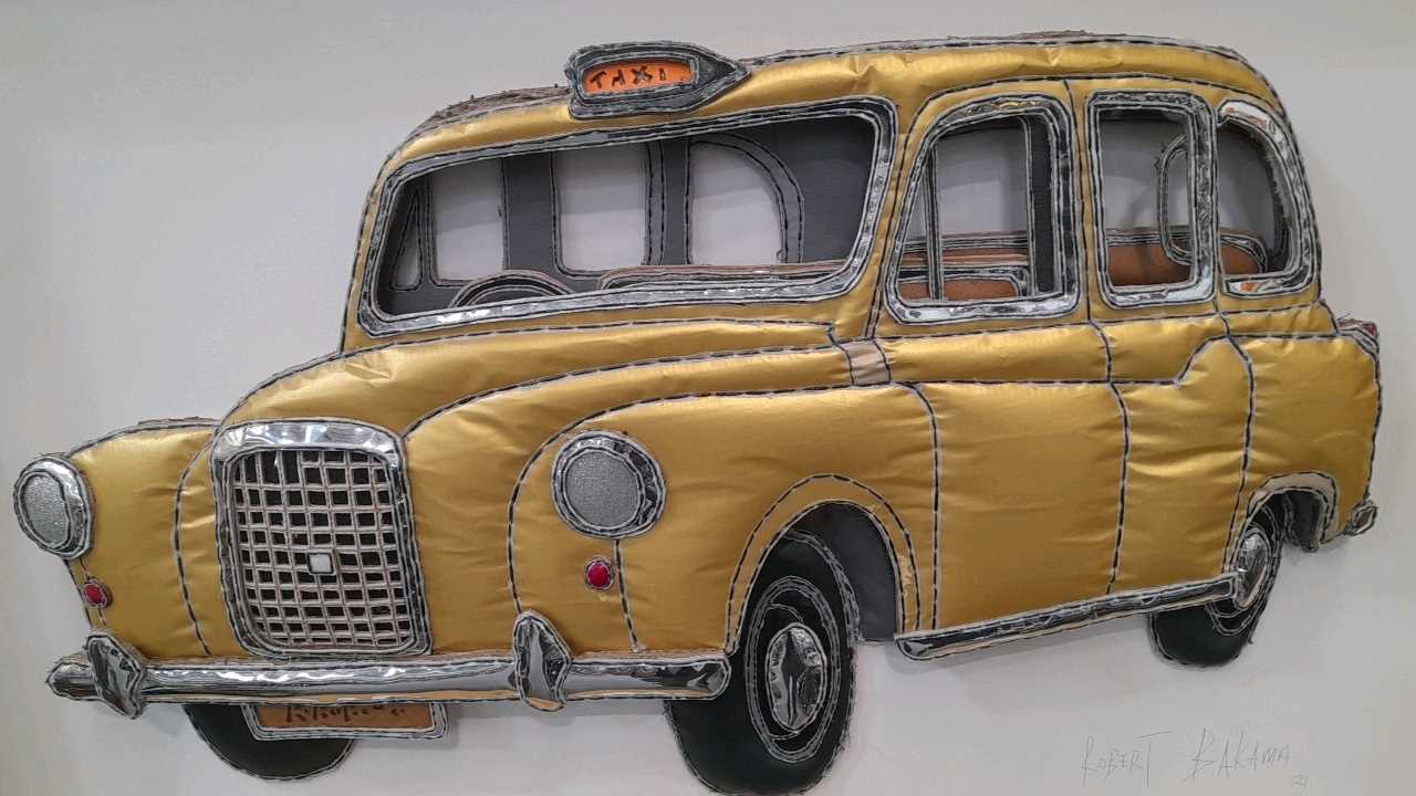 Lot 161 - GOLD TAXI CREATED USING RECYCLED FABRIC