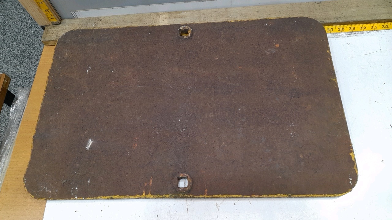 Lot 47 - L & S.W.R BEWARE OF THE TRAINS CAST IRON SIGN