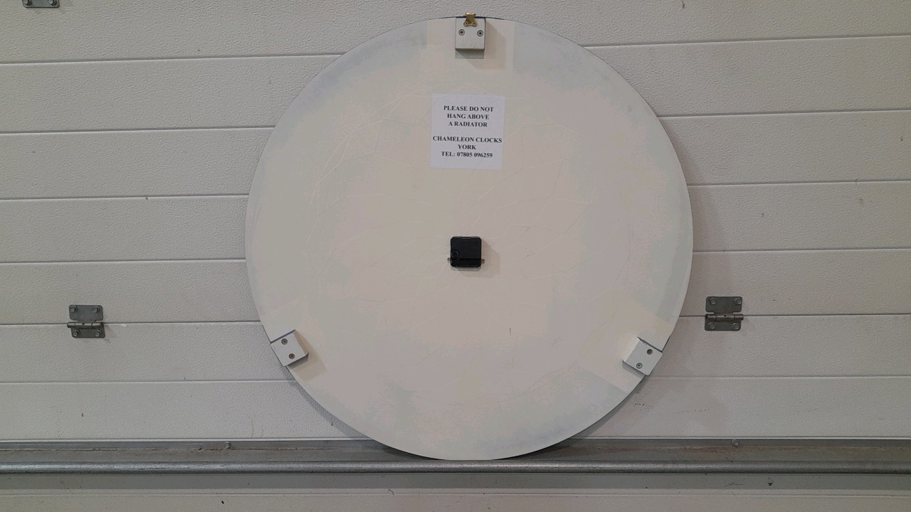 Lot 62 - HANDMADE SCANIA LOGO CLOCK 32" DIAMETER