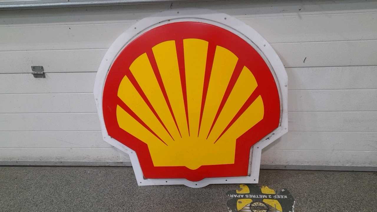 Lot 259 - SHELL PLASTIC SIGN 38" X 38"