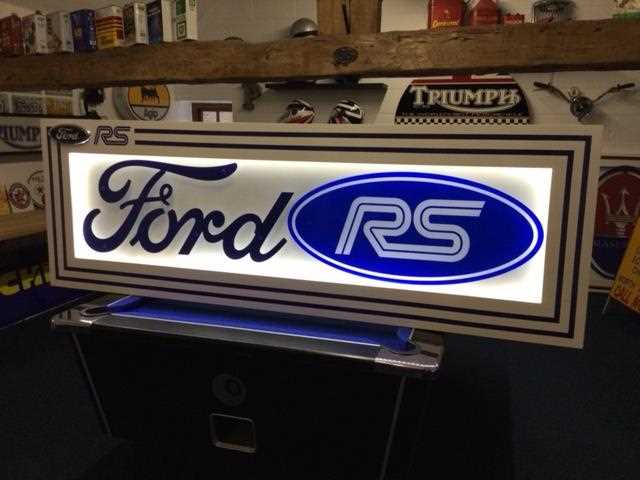 Lot 261 - LARGE ILLUMINATED FORD RS SIGN