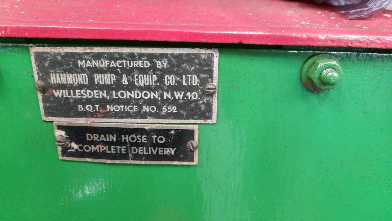 Lot 534 - HAMMOND PETROL PUMP