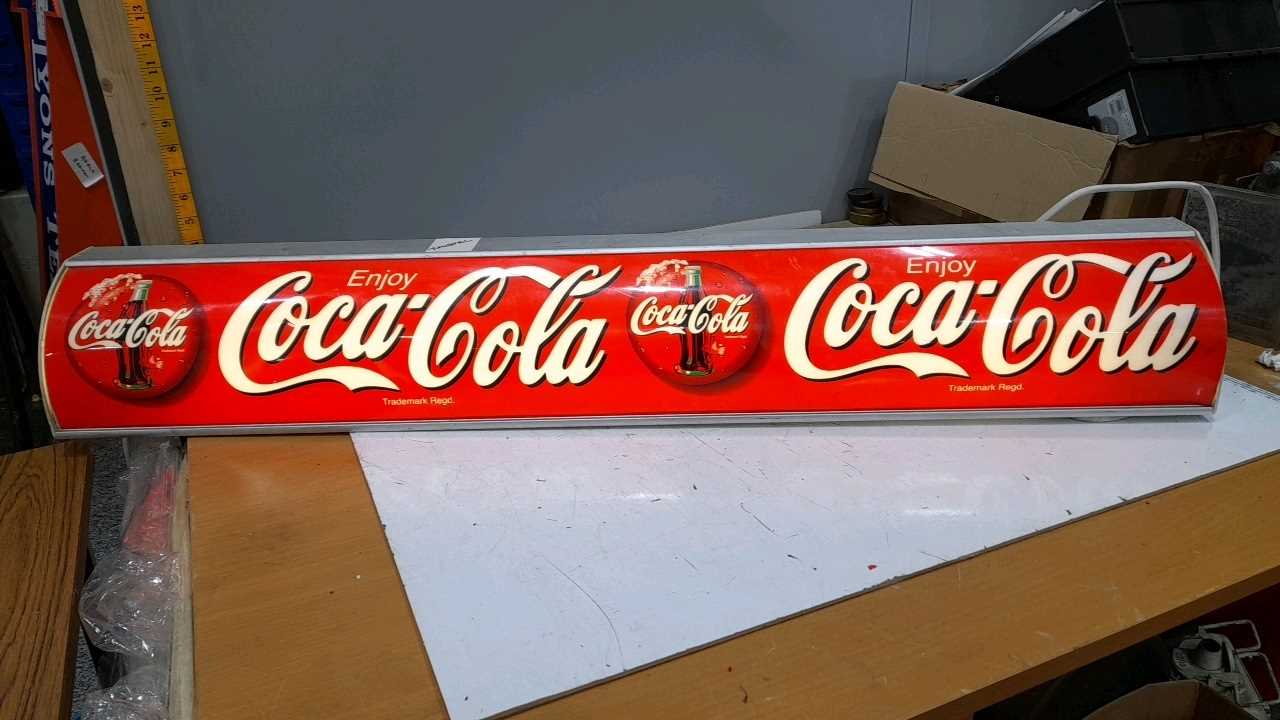 Lot 503 - COCA COLA LIGHT UP SIGN 42" X 6"