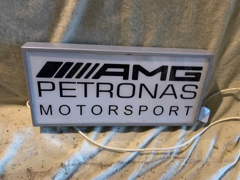Lot 455 - AMG PETRONAS MOTORSPORT LIGHT-UP SIGN 20" X