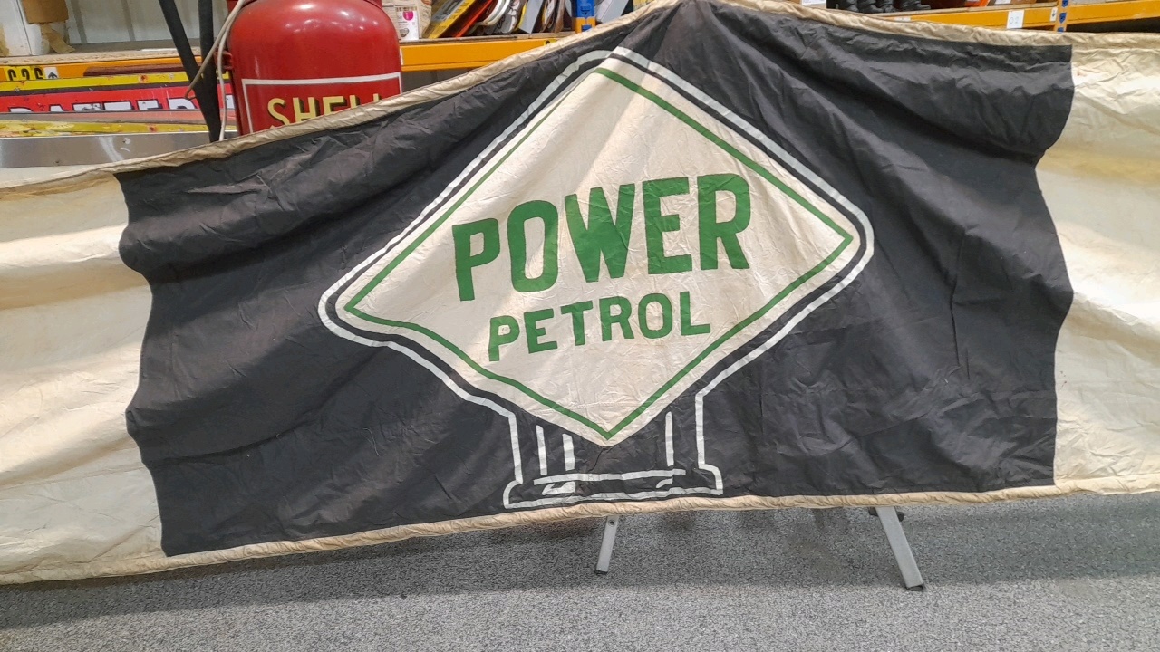 Lot 597 - POWER PETROL GOOD SHOW BANNER 32 FT X 3 FT