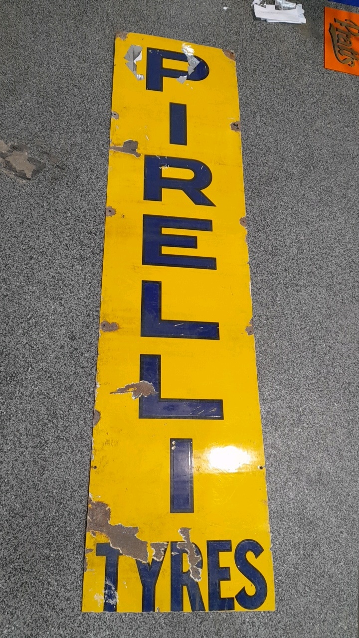 Lot 114 - PIRELLI TYRES VERTICAL ORIGINAL SIGN 84" X
