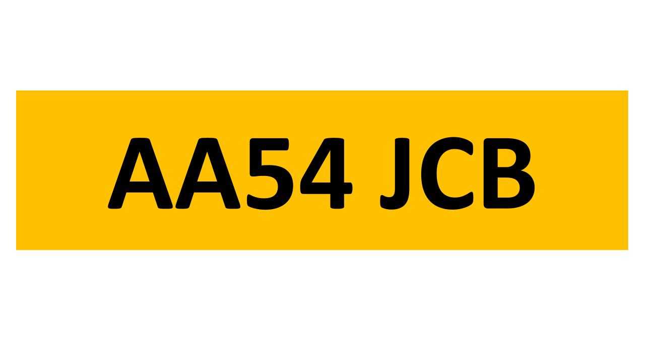 Lot 576 - REGISTRATION ON RETENTION - AA54 JCB - ALL