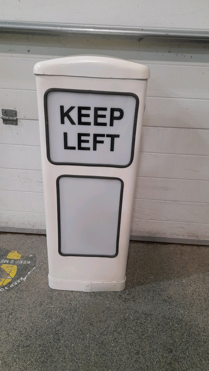 Lot 851 - KEEP LEFT TRAFFIC BOLLARD ( ILLUMINATED )