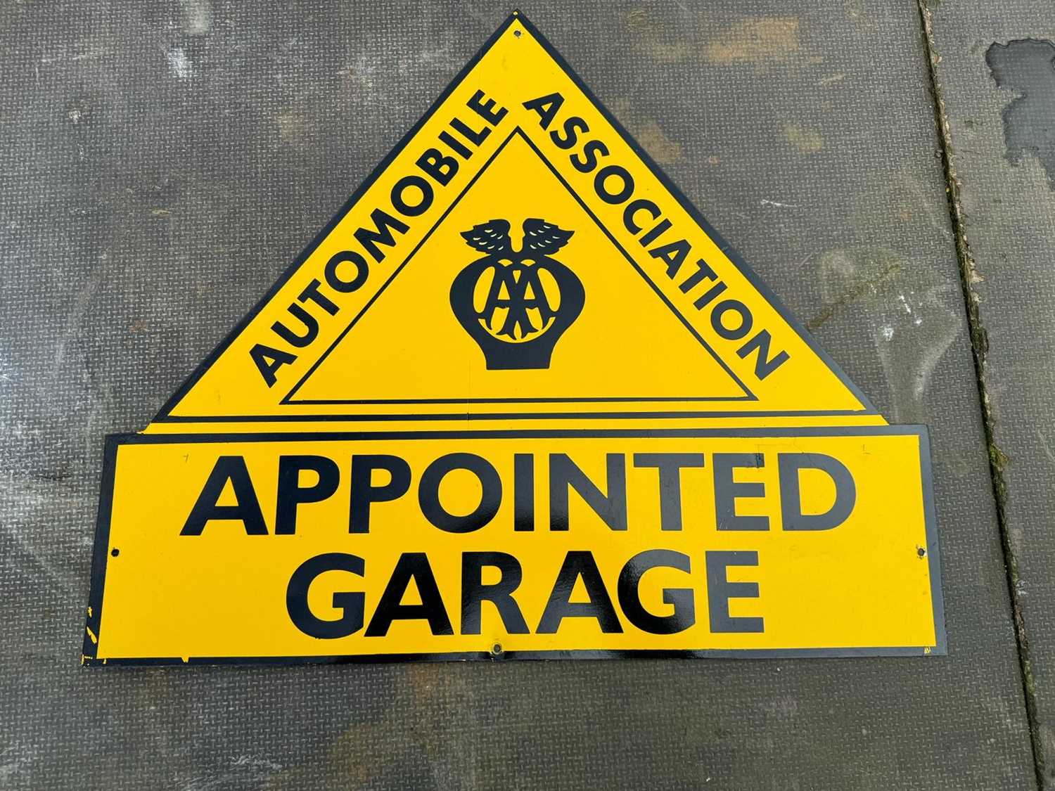 Lot 205 - AA APPOINTED GARAGE SIGN 27" X 22"