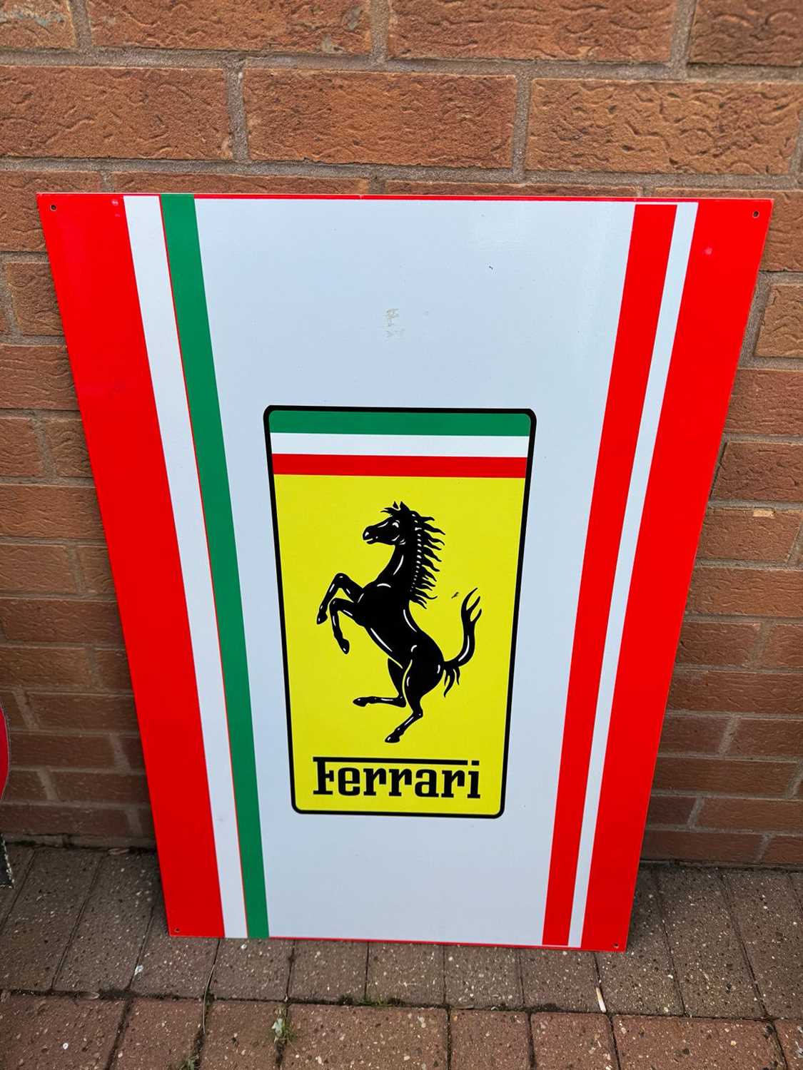 Lot 238 - FERRARI SIGN 36" X 24"