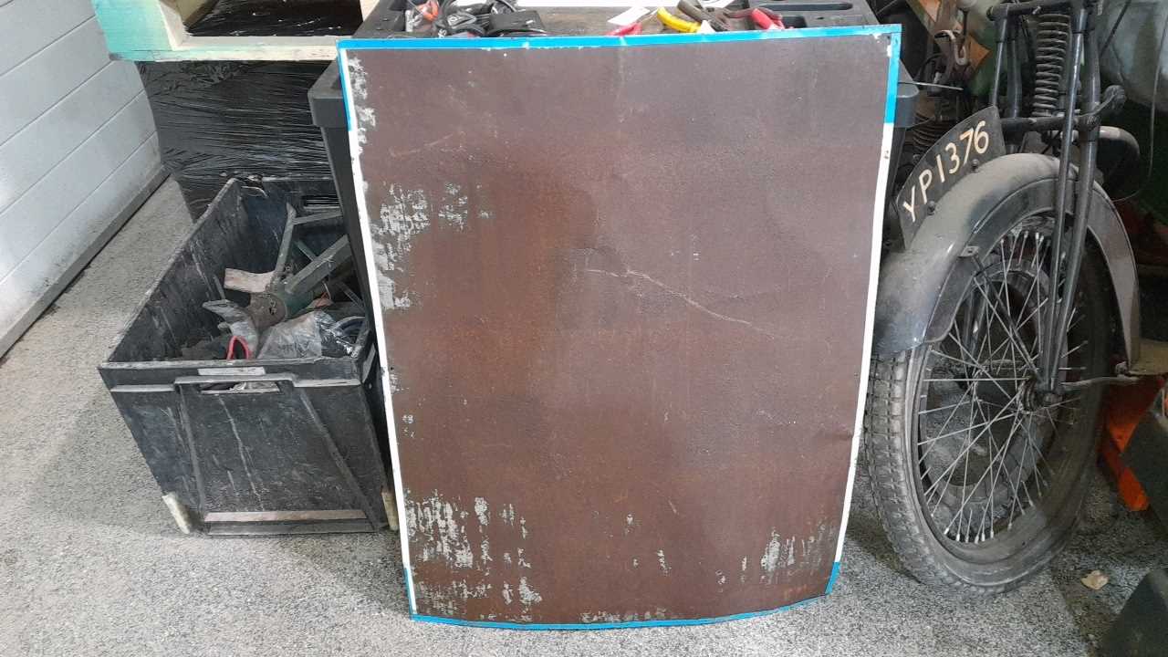 Lot 519 - METAL GOOD YEAR MILEAGE CHART OF ENGLAND