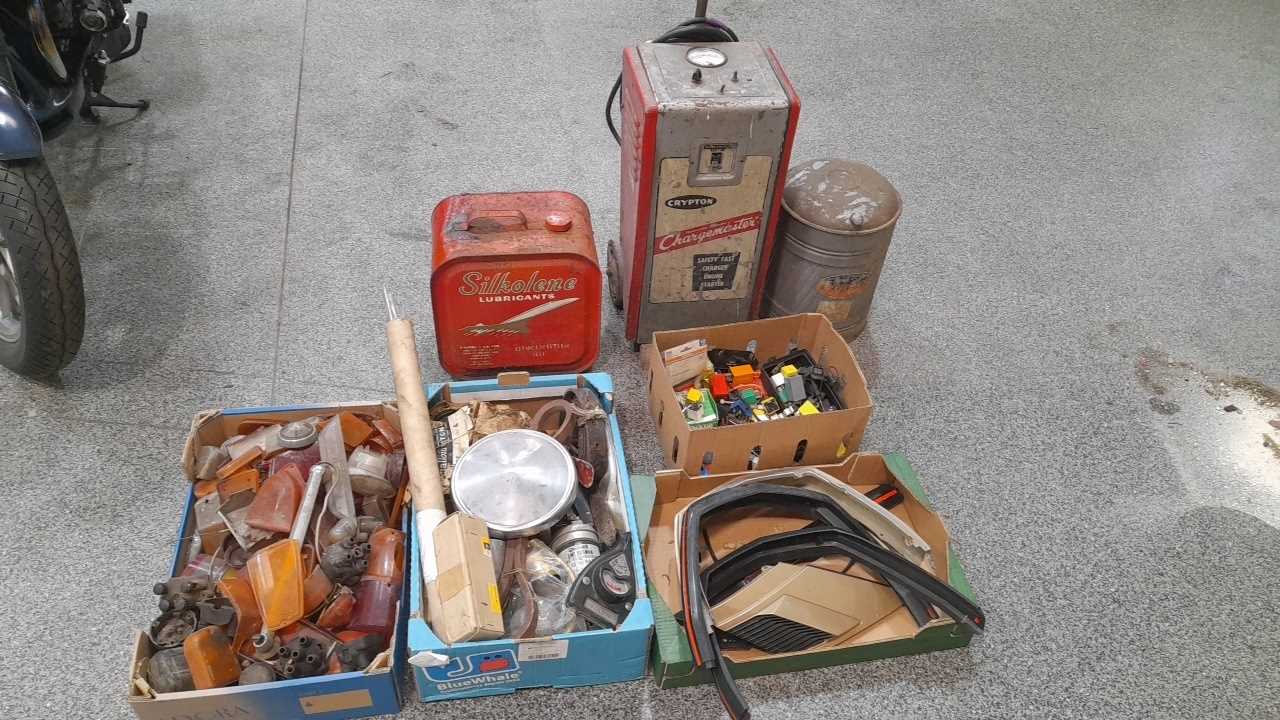 Lot 295 - 3 BOXES OF ASSORTED CAR PARTS ,CRYPTON