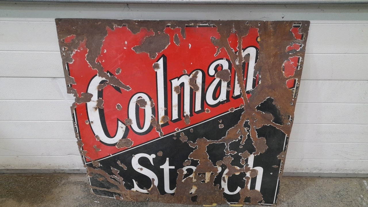 Lot 214 - COLMANS STARCH SIGN 38" X 36"