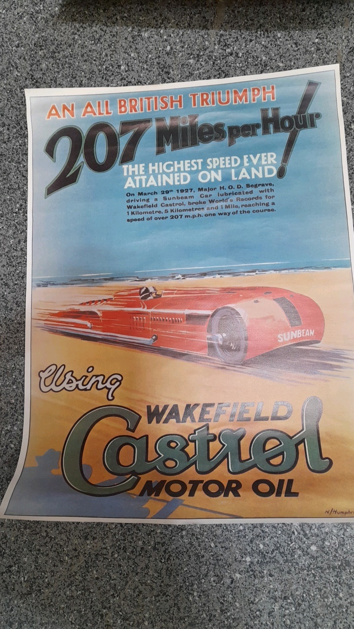Lot 66 - 4X CASTROL MOTOR OIL POSTERS