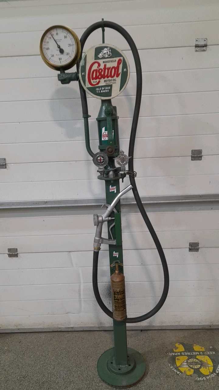 Lot 233 - WAKEFIELD CASTROL PETROL PUMP ON STAND