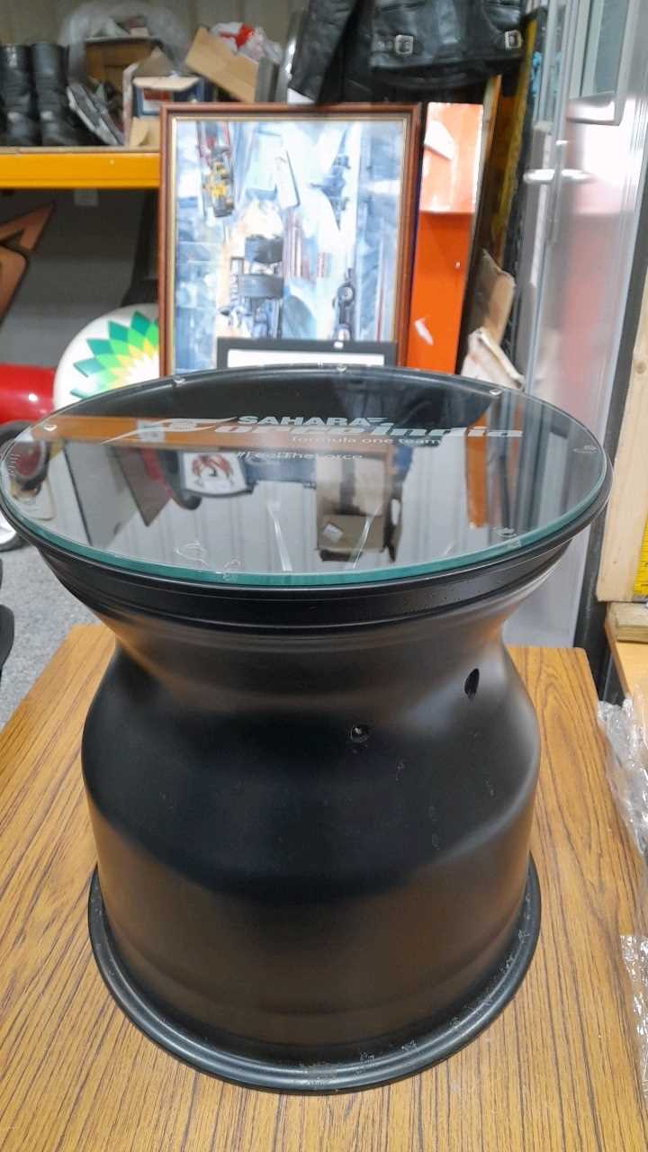 Lot 440 - FORCE INDIA FORMULA 1 TEAM RACE WHEEL COFFEE