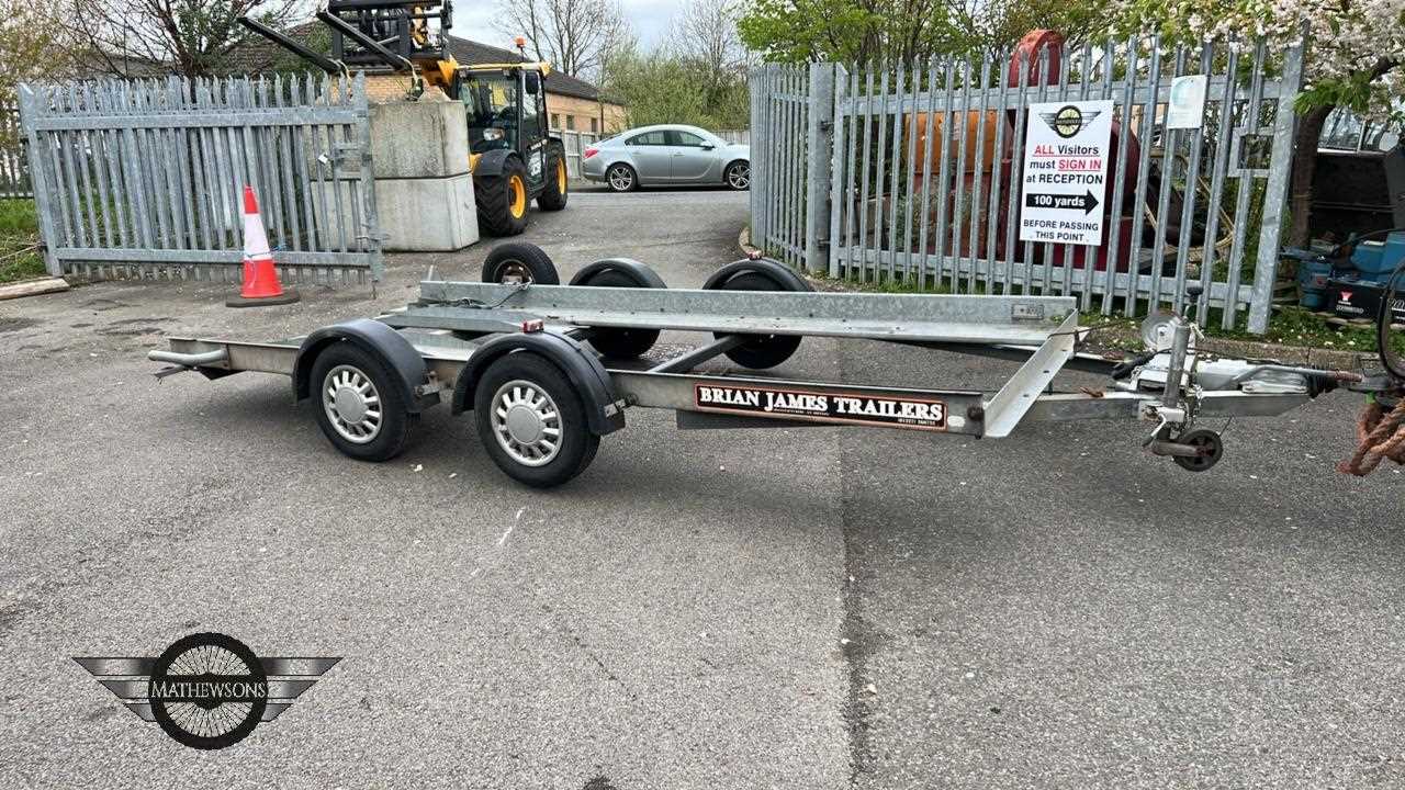 Lot 674 - BRIAN JAMES 14FT 4 WHEEL CAR TRAILER