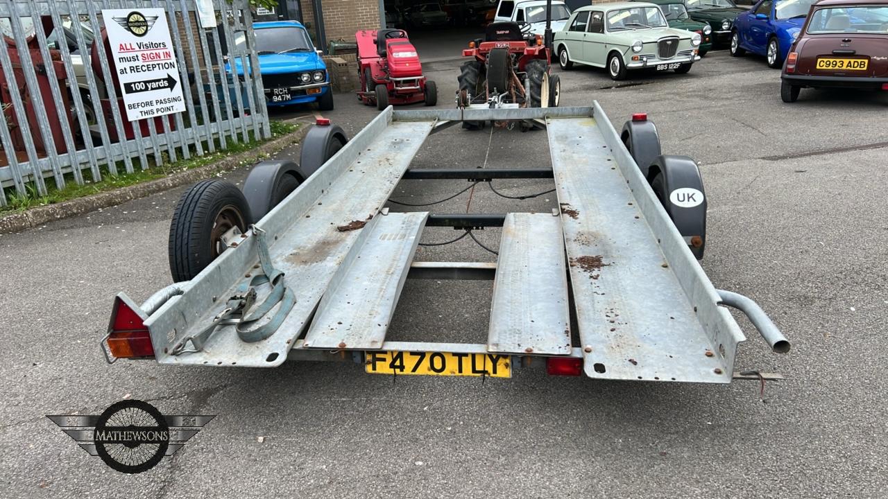 Lot 674 - BRIAN JAMES 14FT 4 WHEEL CAR TRAILER