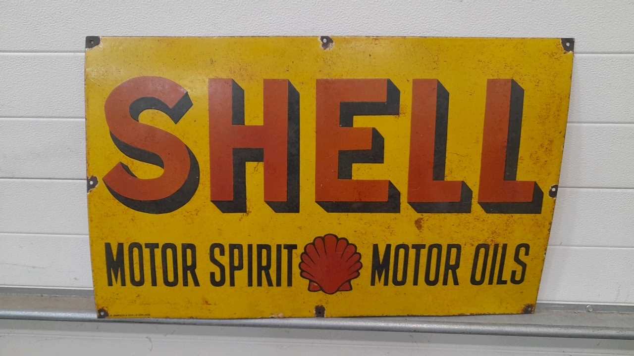 Lot 233 - SHELL MOTOR SPIRIT ENAMEL SIGN