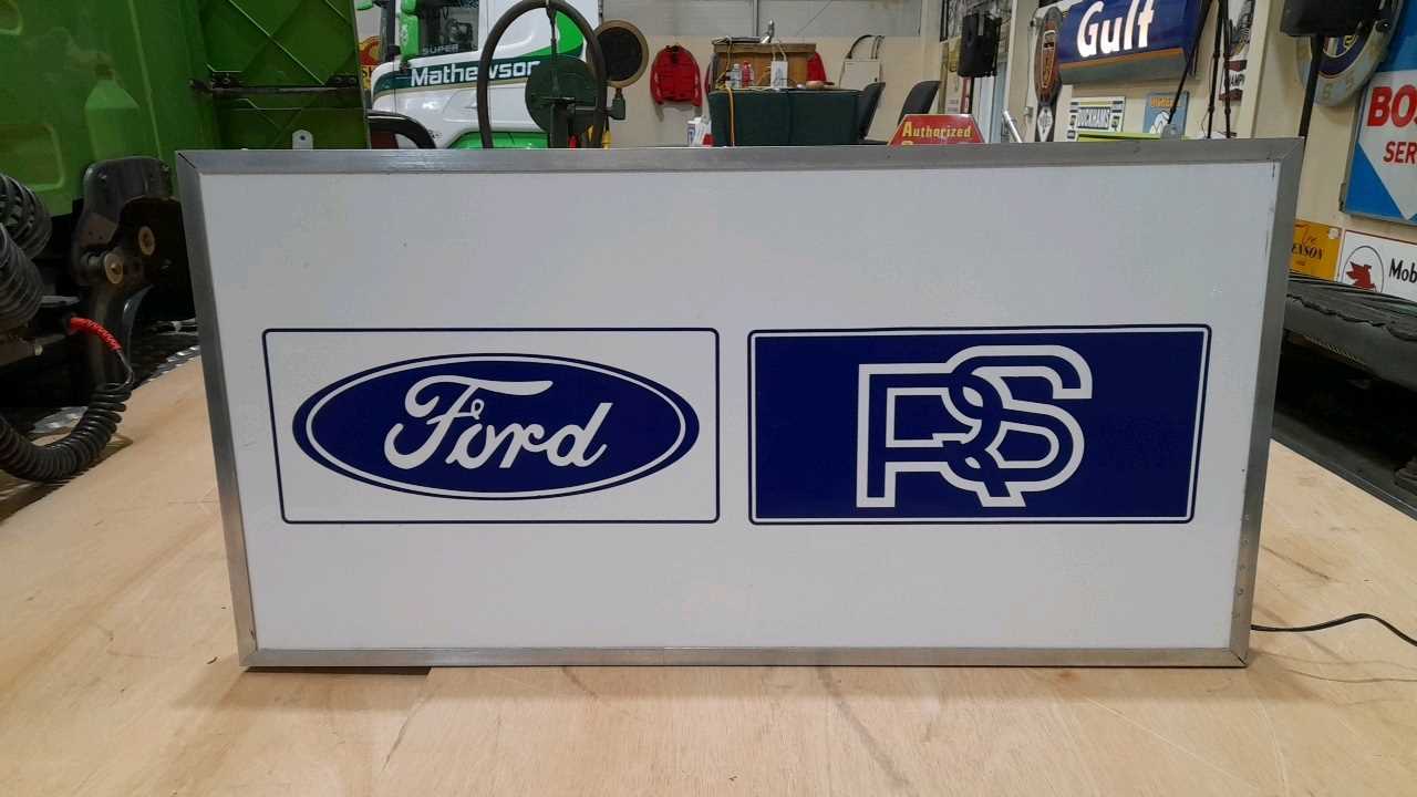 Lot 67 - FORD RS LIGHT-UP SIGN 40" X 20"