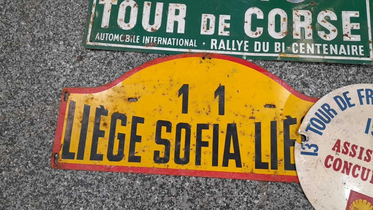 Lot 257 - HISTORIC ORIGINAL RALLY PLATES