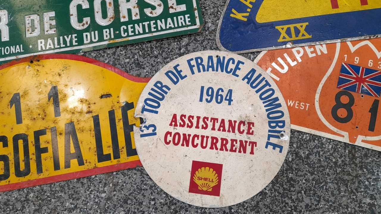 Lot 257 - HISTORIC ORIGINAL RALLY PLATES