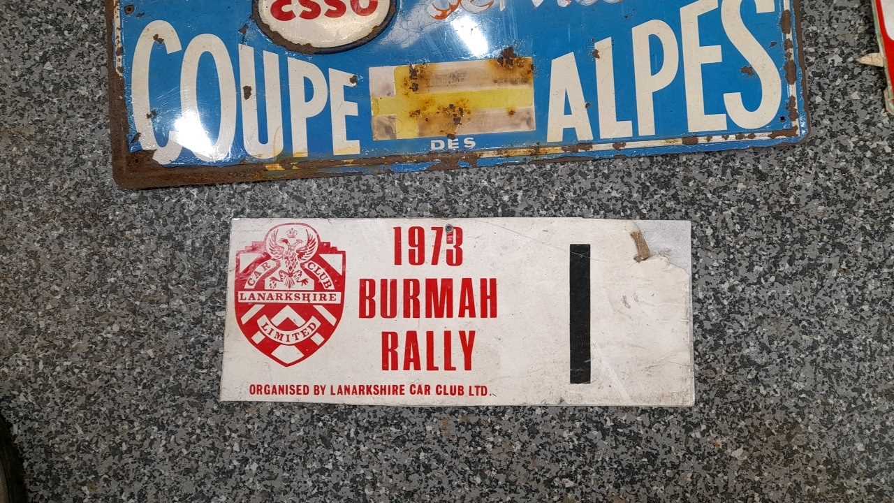 Lot 491 - HISTORIC ORIGINAL RALLY PLATES