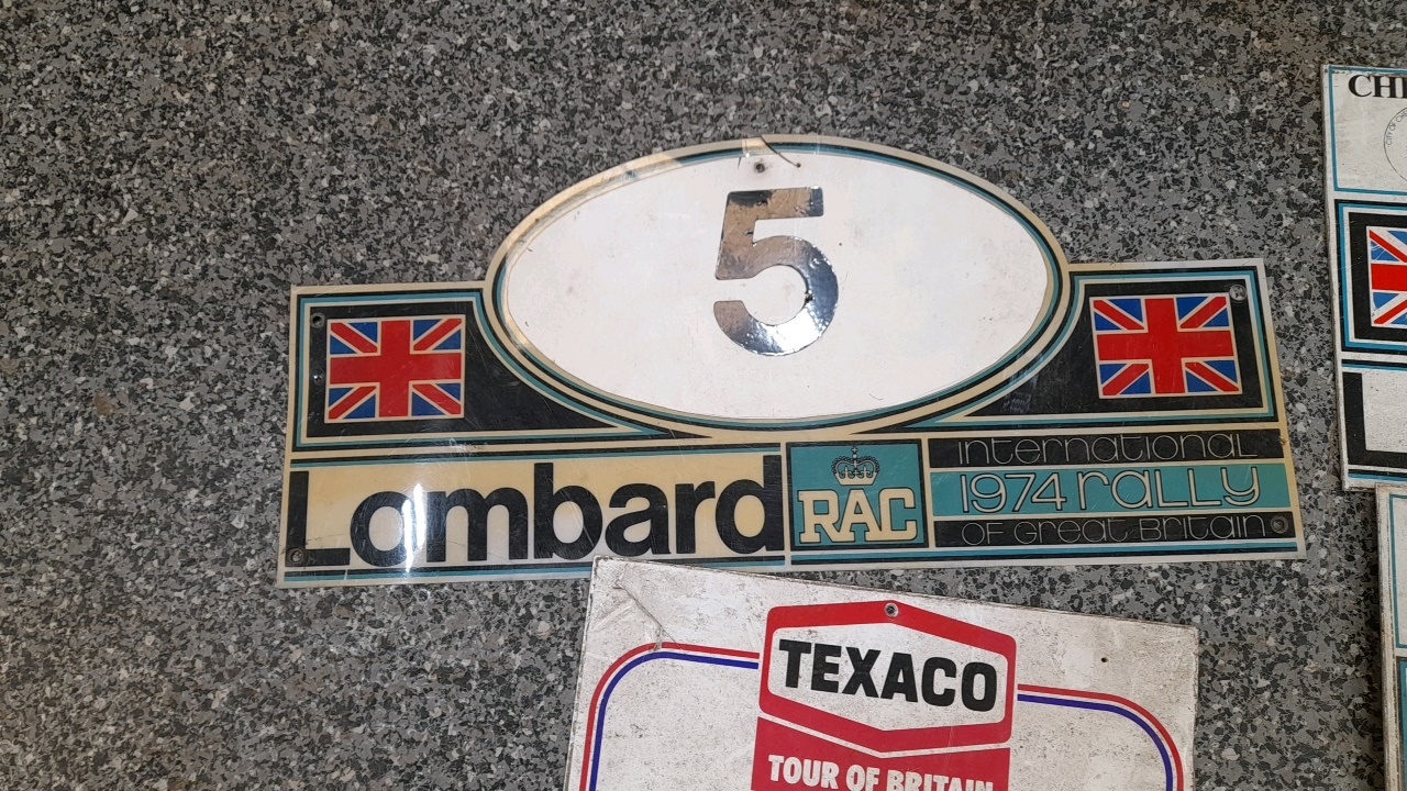 Lot 875 - HISTORIC ORIGINAL RALLY PLATES
