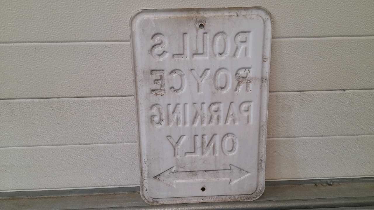 Lot 849 - ROLLS ROYCE PARKING SIGN