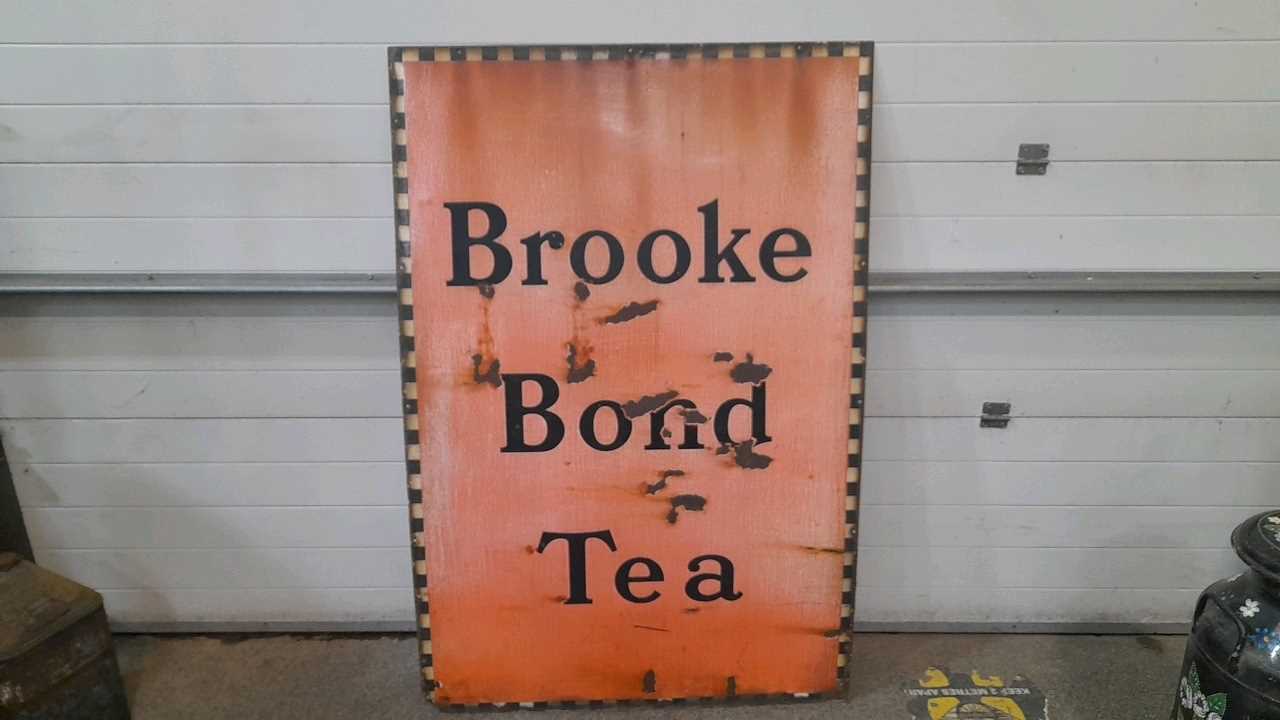 Lot 435 - BROOK BOND ENAMEL SIGN 60" X 40"