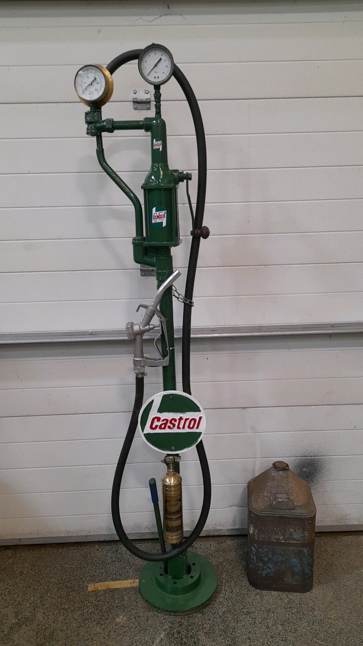 Lot 7 - CASTROL PUMP AND CONICAL CAN
