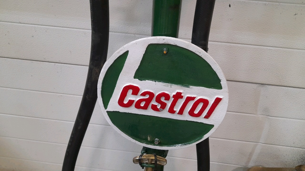 Lot 7 - CASTROL PUMP AND CONICAL CAN