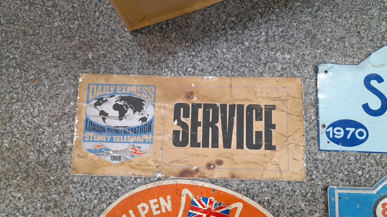 Lot 661 - HISTORIC ORIGINAL RALLY PLATES