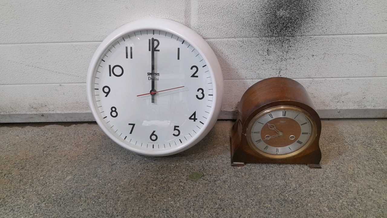Lot 859 - NEW OLD STOCK SMITHS WORKSHOP CLOCK & MANTEL