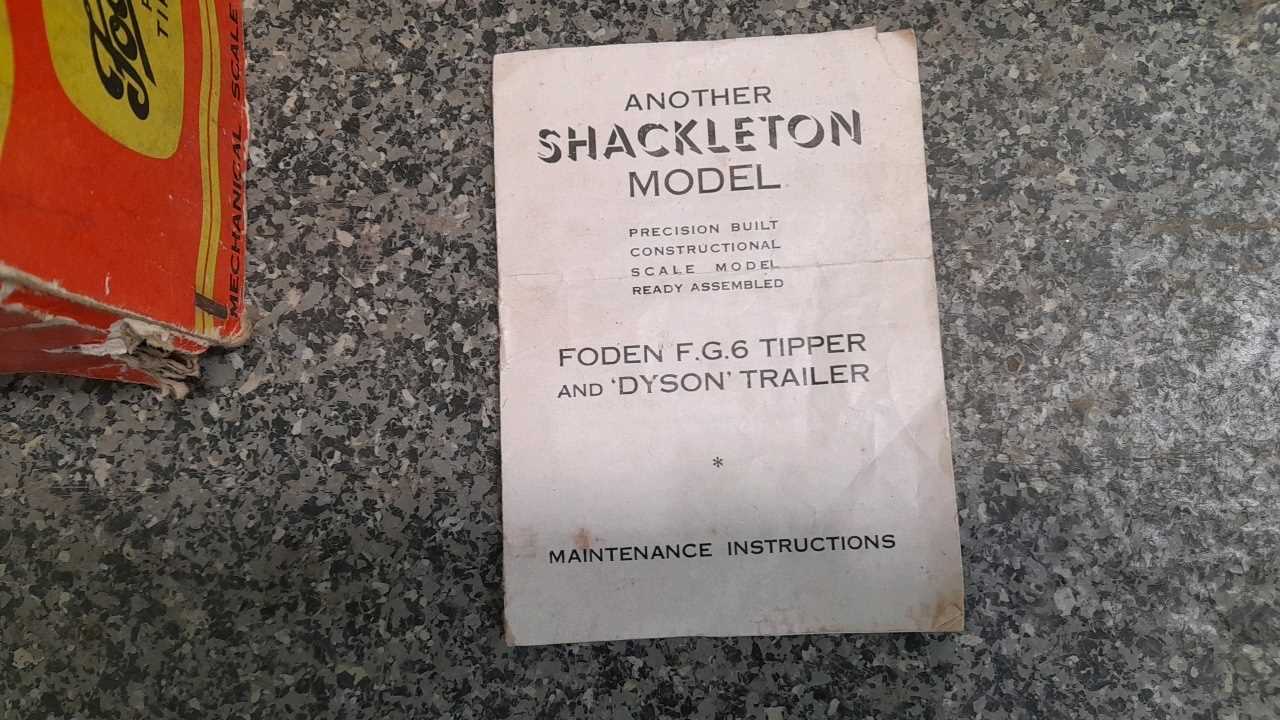 Lot 170 - SHACKLETON FODEN TIPPER, MECHANICAL TRUCK