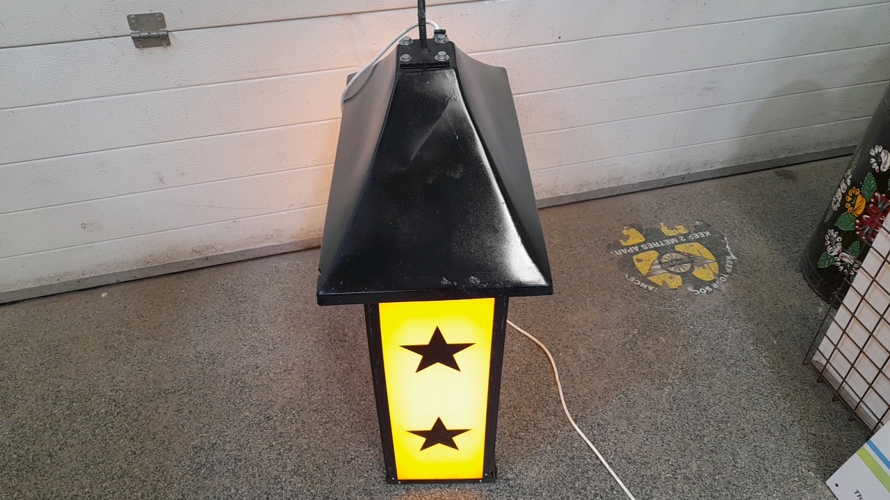 Lot 1 - AA HOTEL, LIGHT UP HANGING SIGN 32" x 23"