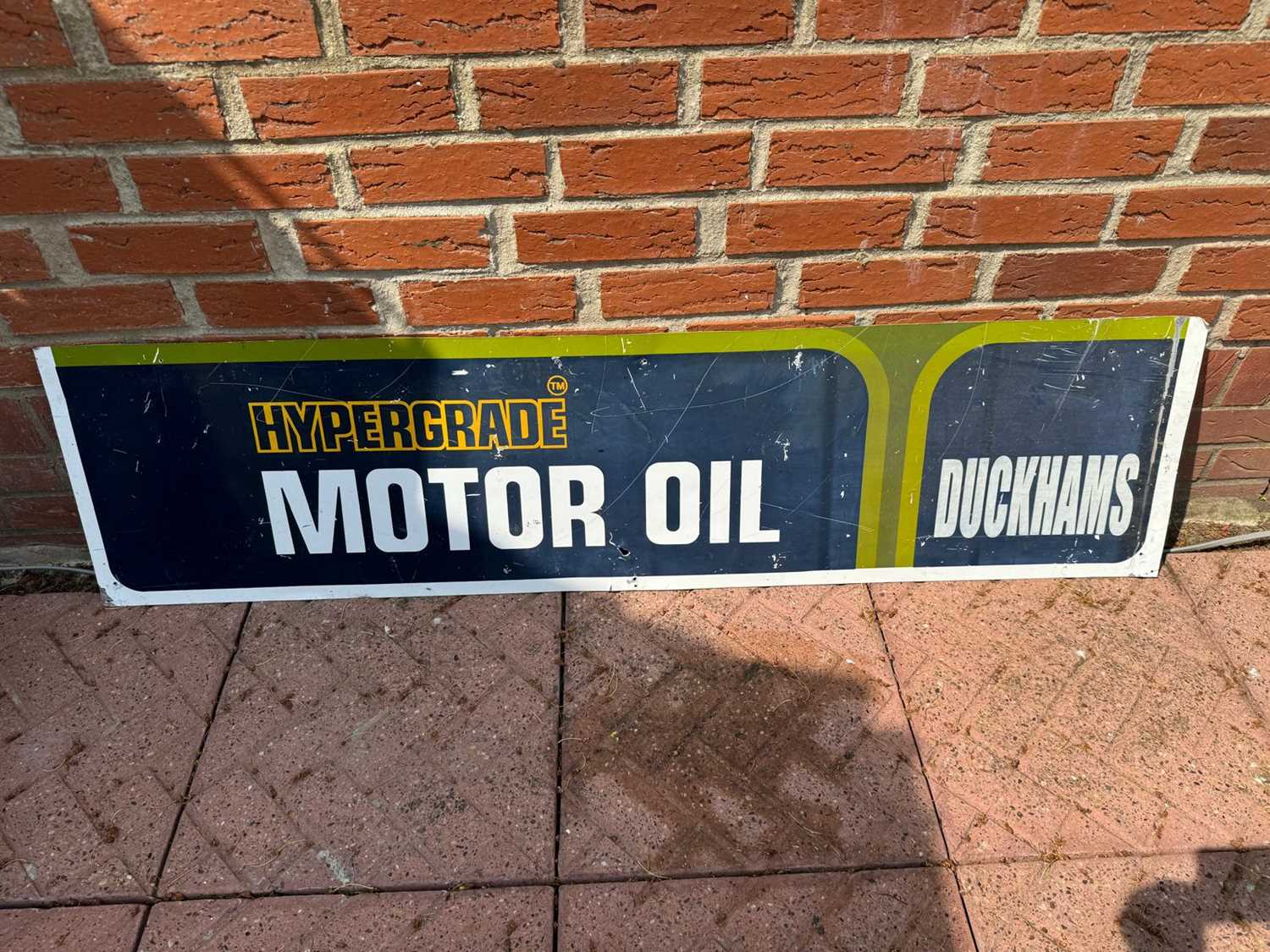 Lot 176 - DUCKHAMS MOTOR OIL SIGN 59" X 15"