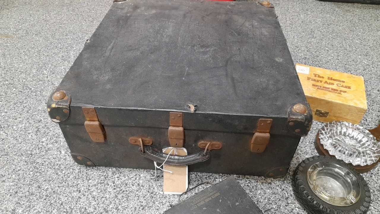 Lot 878 - ASHTRAYS, FIRST AID BOX & CAR REAR RACK BOX