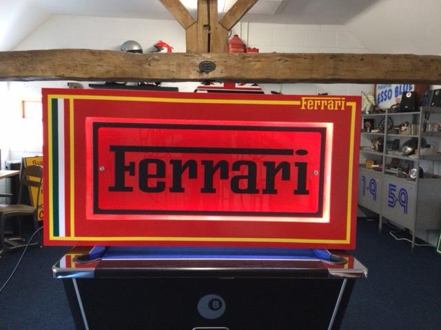 Lot 163 - LARGE ILLUMINATED FERRARI SIGN