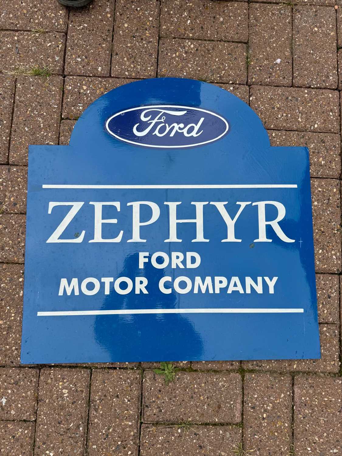 Lot 211 - FORD ZEPHYR SIGN 23" X 23"