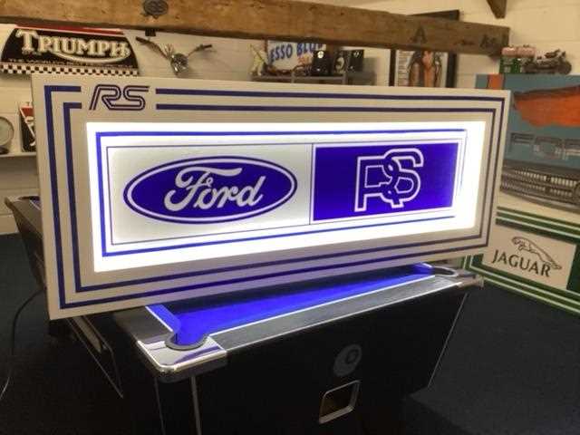 Lot 157 - LARGE ILLUMINATED FORD RS SIGN
