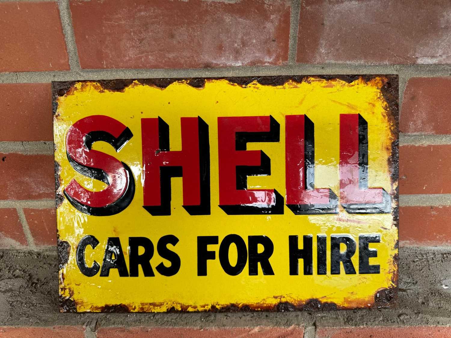 Lot 319 - SHELL ENAMEL SIGN 14" x 9.5"
