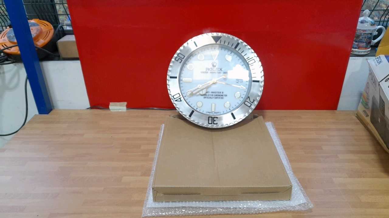 Lot 355 - OFFICIALLY - LICENSED ROLEX WALL CLOCK 13"