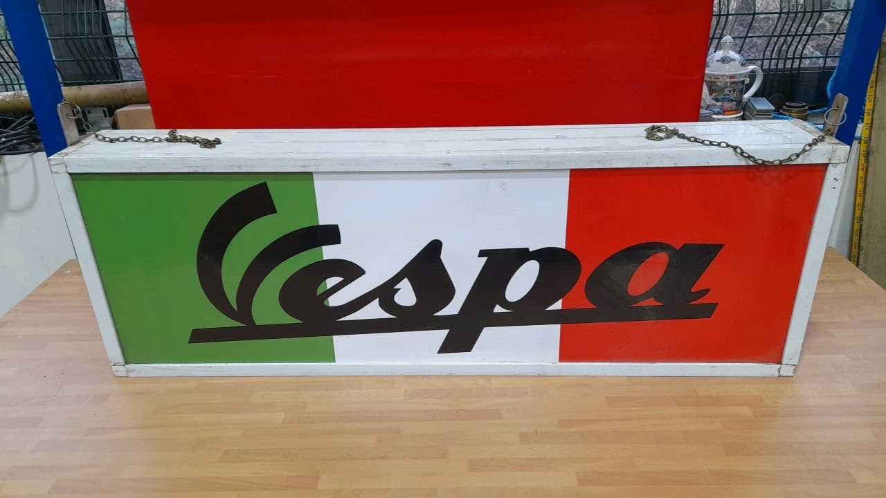 Lot 533 - VESPA SIGN 38" X 13"